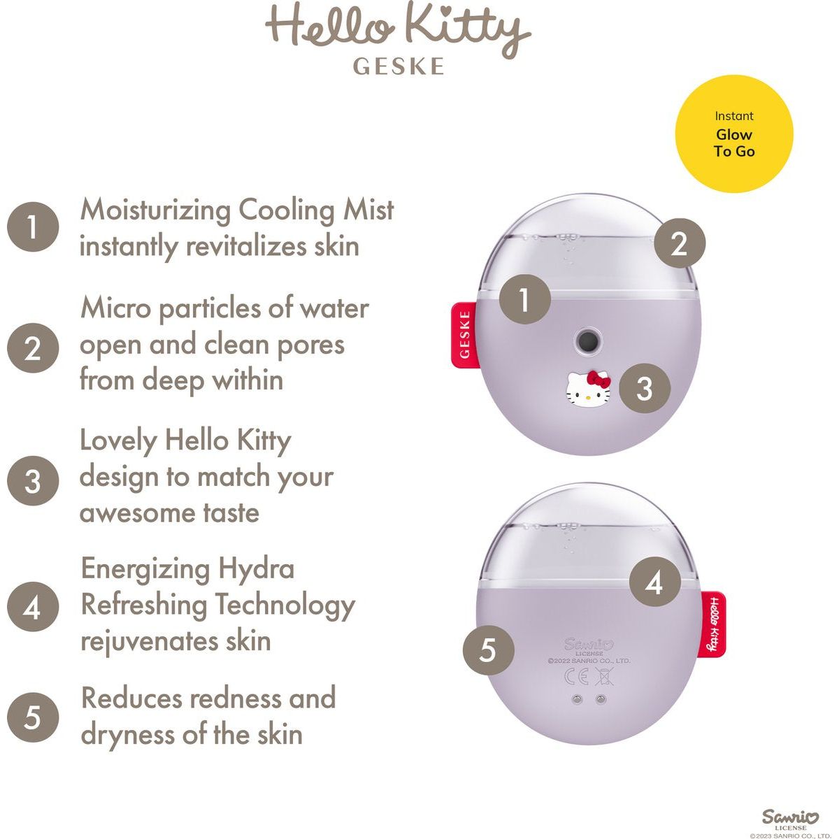 Geske Hello Kitty Facial Hydration Refresher 4 in 1 - Masca Faciala ...