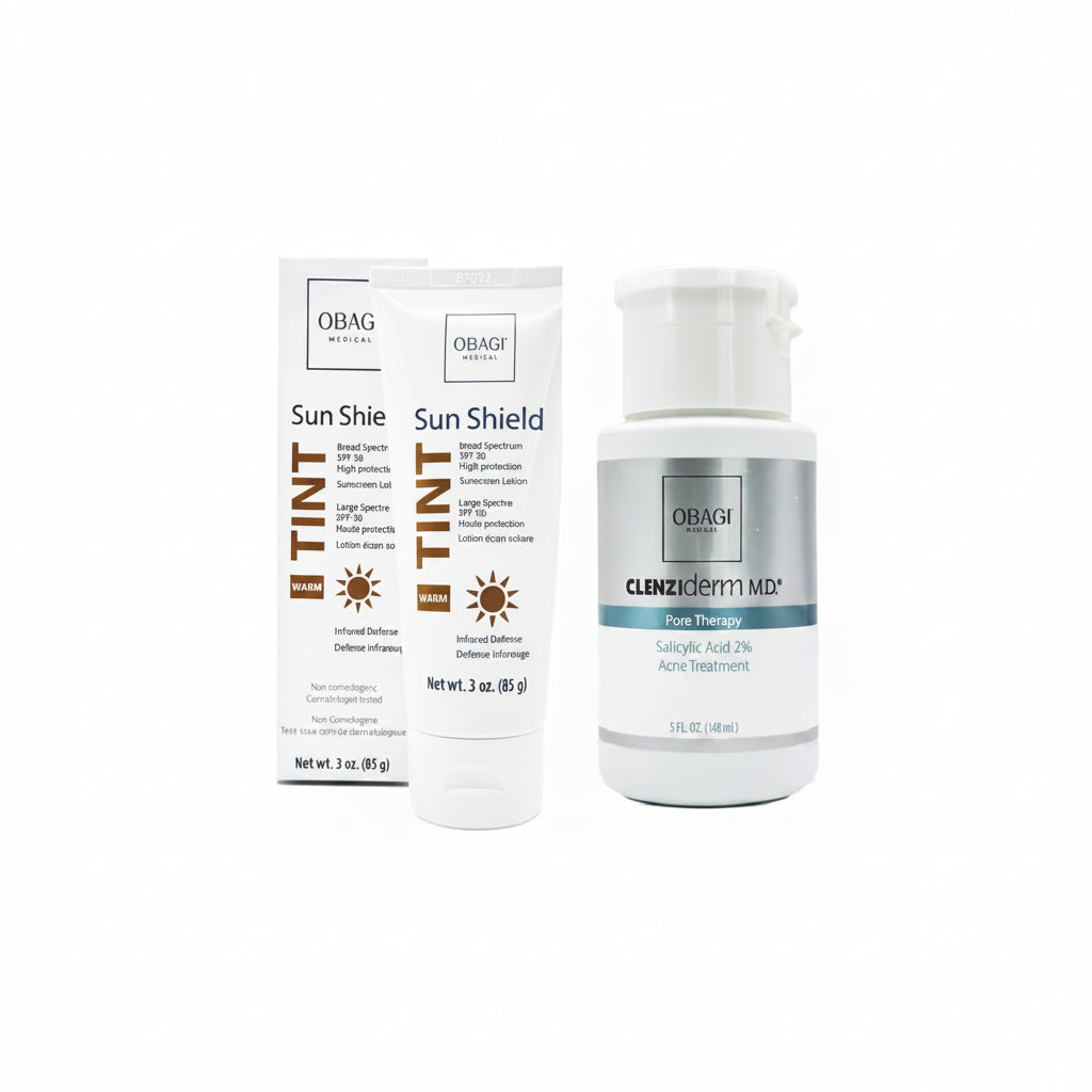 Set Obagi Sun Shield Tint Warm SPF50 85gr + Obagi CLENZIderm 148ml ...