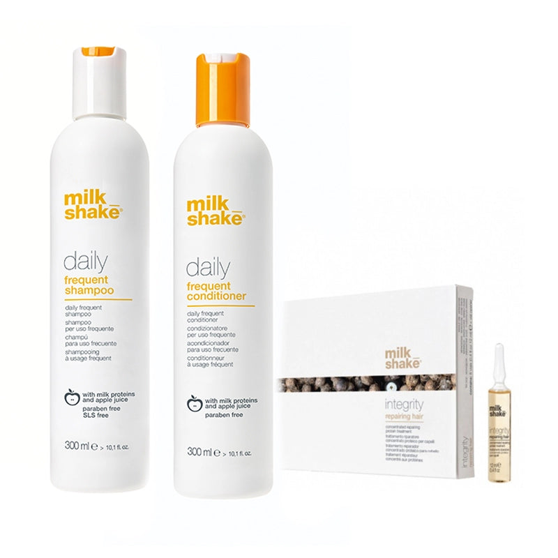 Set Milkshake Daily Frequent - Sampon 300ml Balsam 300ml si Fiole 8 x ...