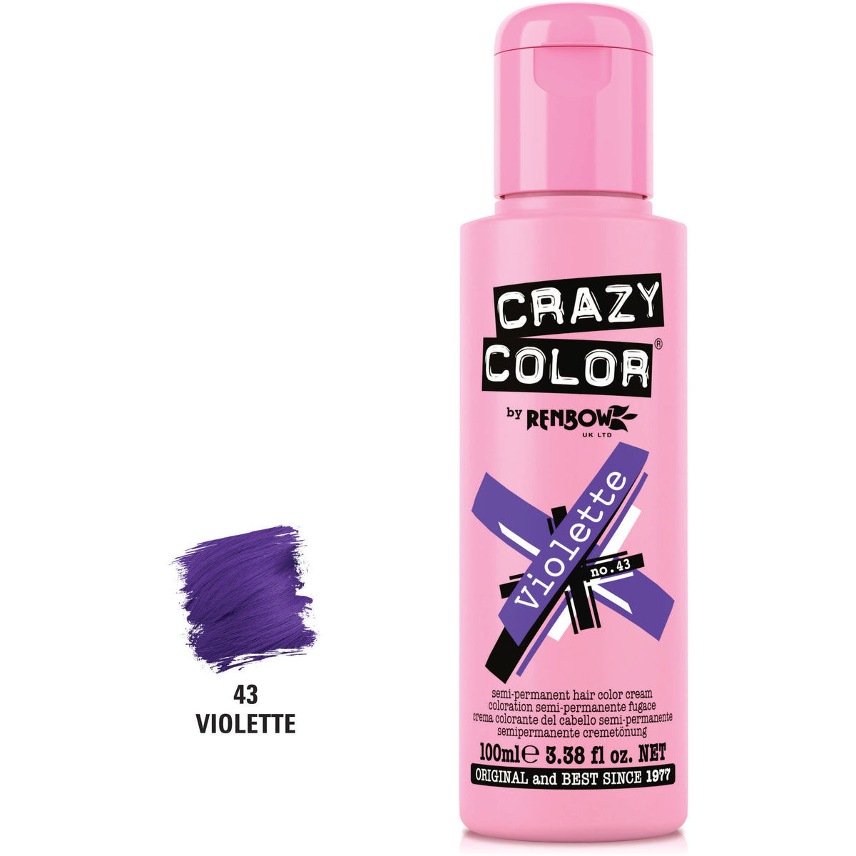 Crazy Color 43 Violette Vopsea Semipermanenta 100ml – Beauty Lounge
